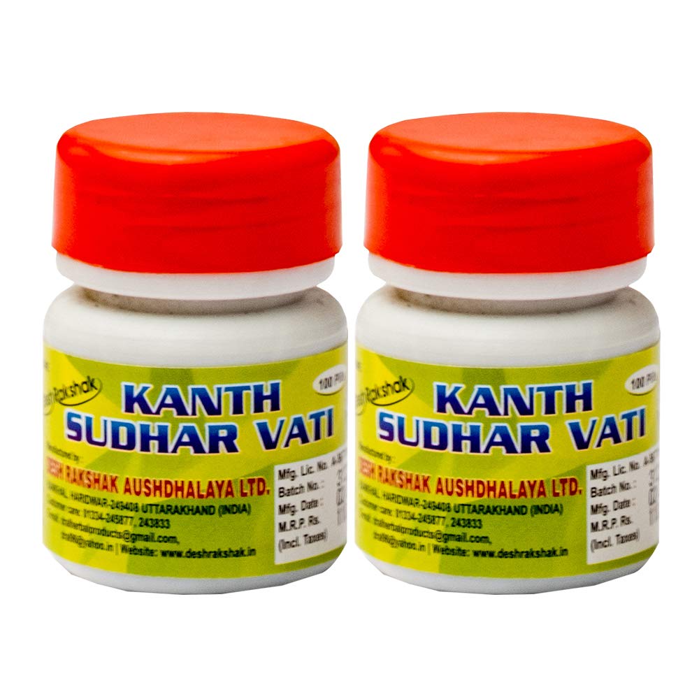 Buy Deshrakshak Aushdhalaya Ltd Kanth Sudhar Vati for Throat and Bad ...