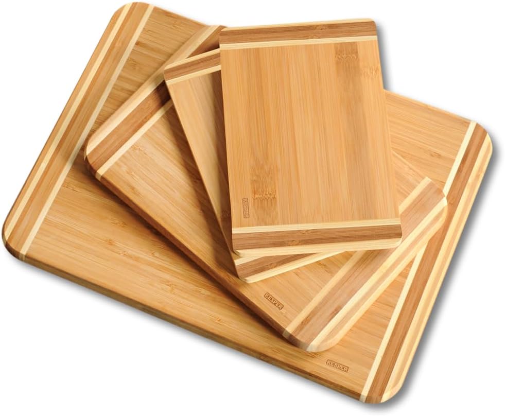 Amazon.de: Relaxdays Schneidebretter Set, 3 Größen, mit Halter ...