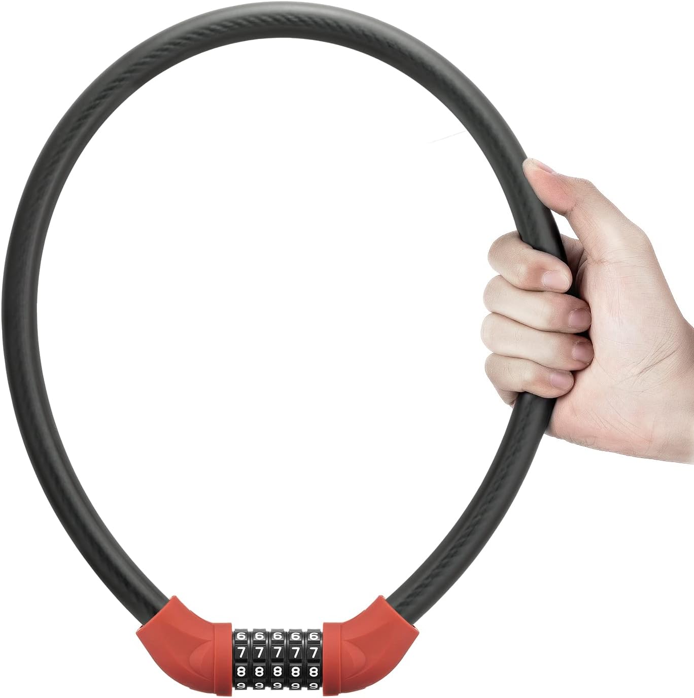 Amazon.com: ROCKBROS Bike Lock 5 Digit Cable Lock Lightweight Bicycle ...