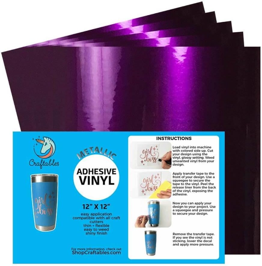 Amazon.com: GIRAFVINYL Purple Holographic Vinyl Permanent, Purple ...