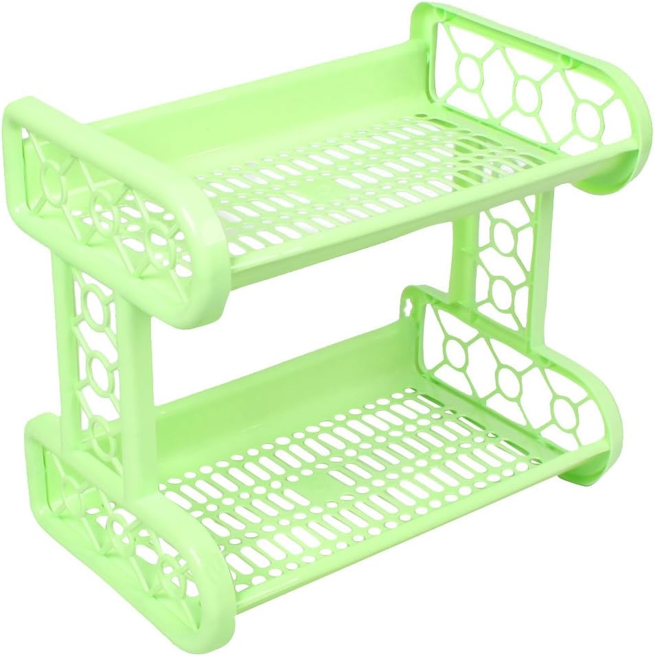 Amazon.com: Qtqgoitem Rectangular Plastic Detachable Two Layer Shelves Rack Storage Green (model ...