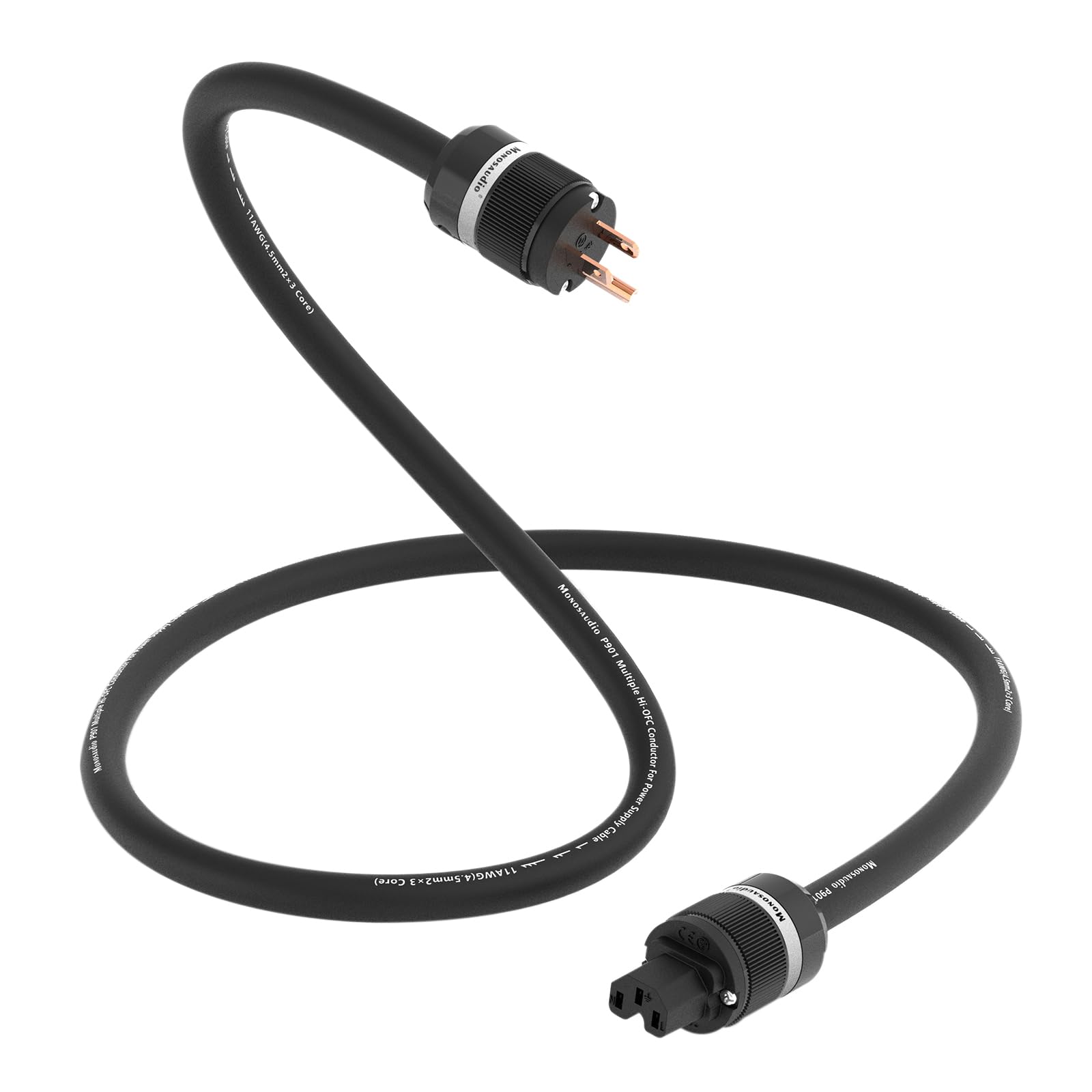 Amazon.com: Monosaudio 11 Gauge Audiophile Power Cable High End Power ...