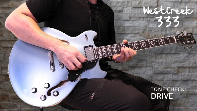 Watch WestCreek 333 Semi Hollow Body Jazz Electric Guitar on Amazon Live