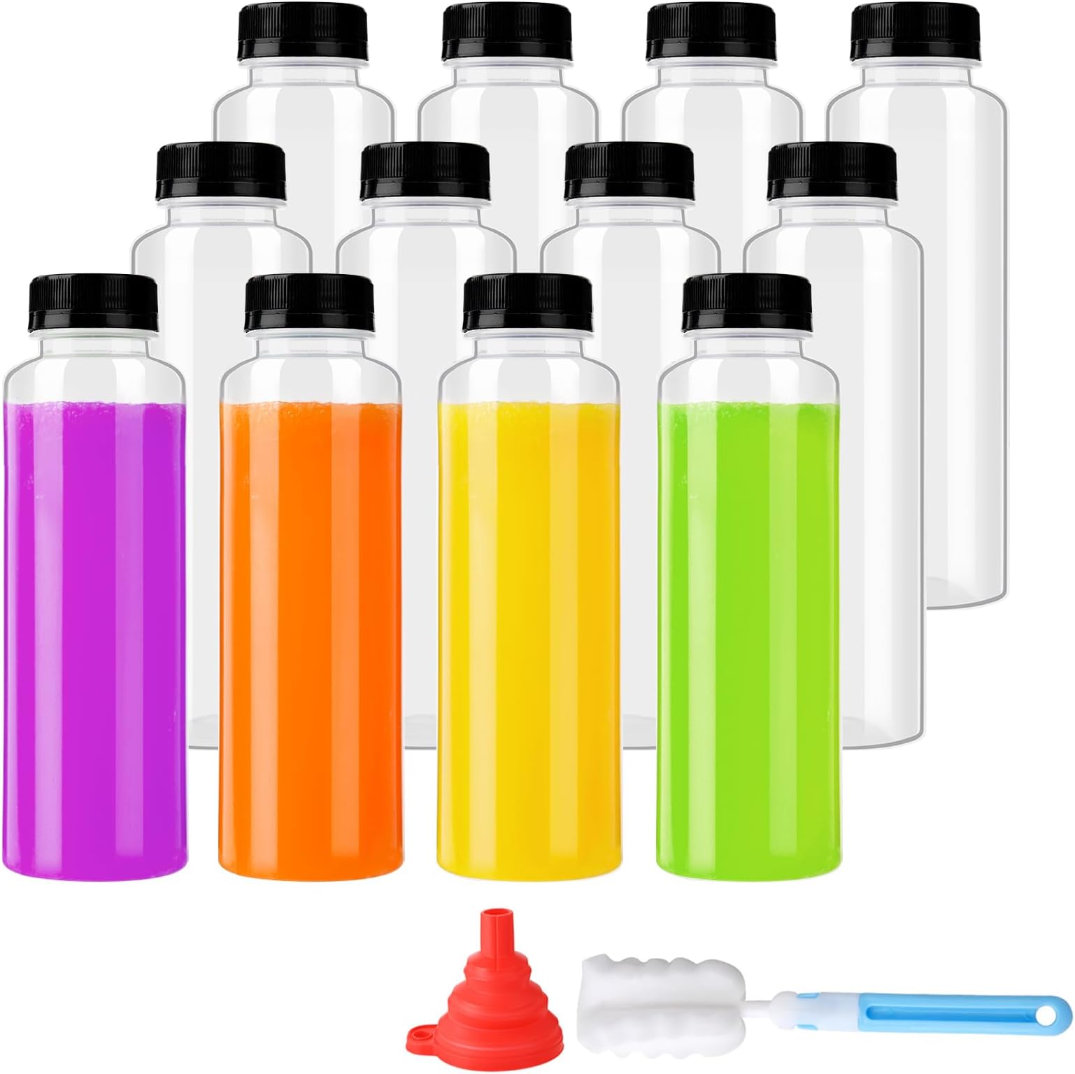 Amazon.com: zmybcpack 12 Pack 16oz PP Heat-Resistant Plastic Juice ...