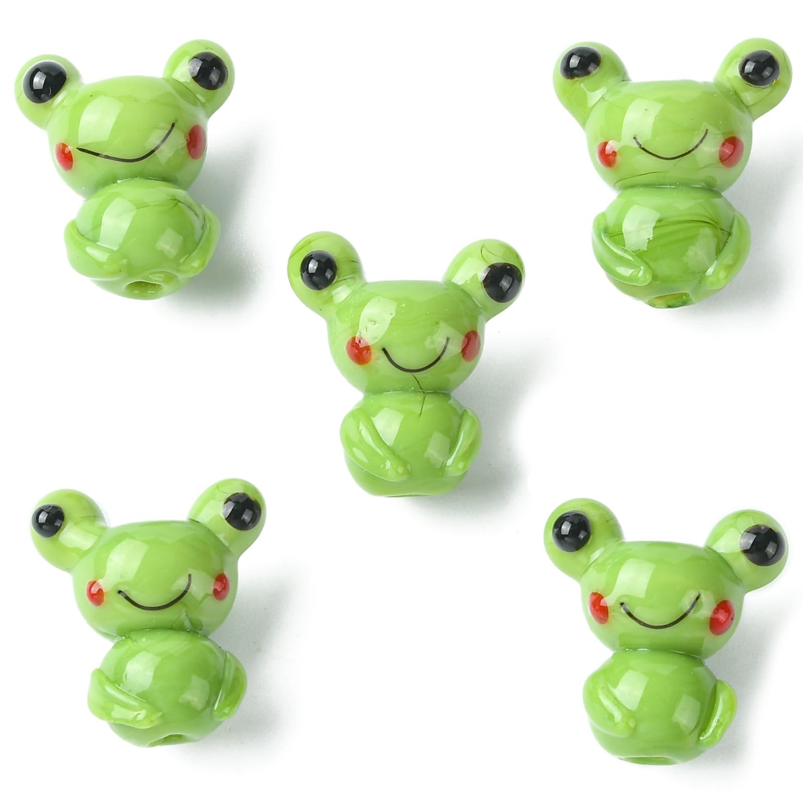 Amazon.com: LiQunSweet 5 Pcs Lampwork Glass Loose Beads Spacer Cartoon ...