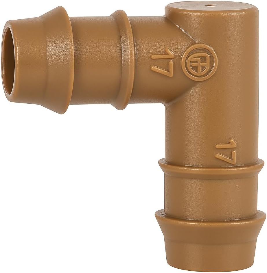 Amazon.com : 5-Pack 1/2" Drip Irrigation Elbow Connectors – Barbed ...