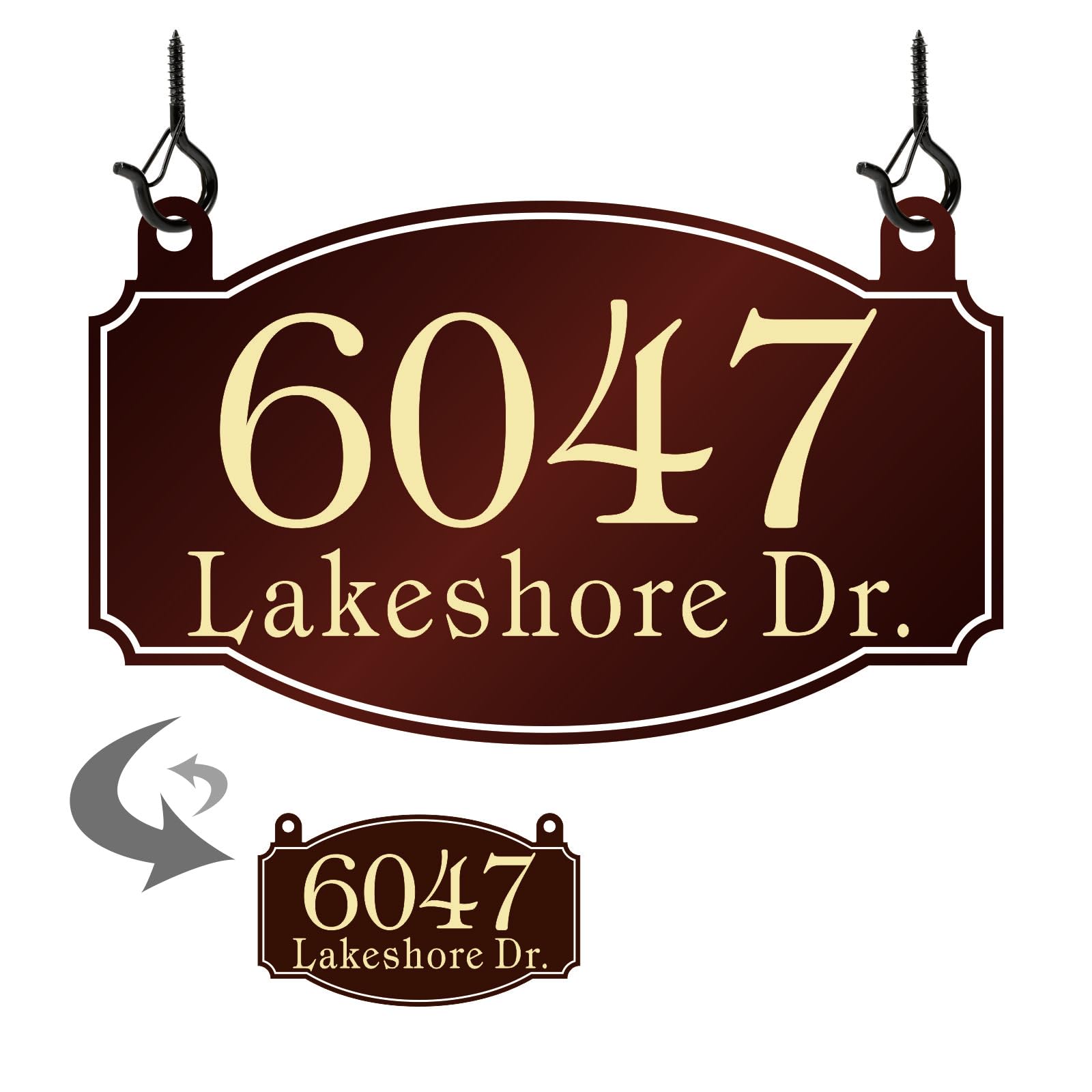 Amazon.com: Mailbox Number Sign Plaque Hanging - Reflective Mailbox ...