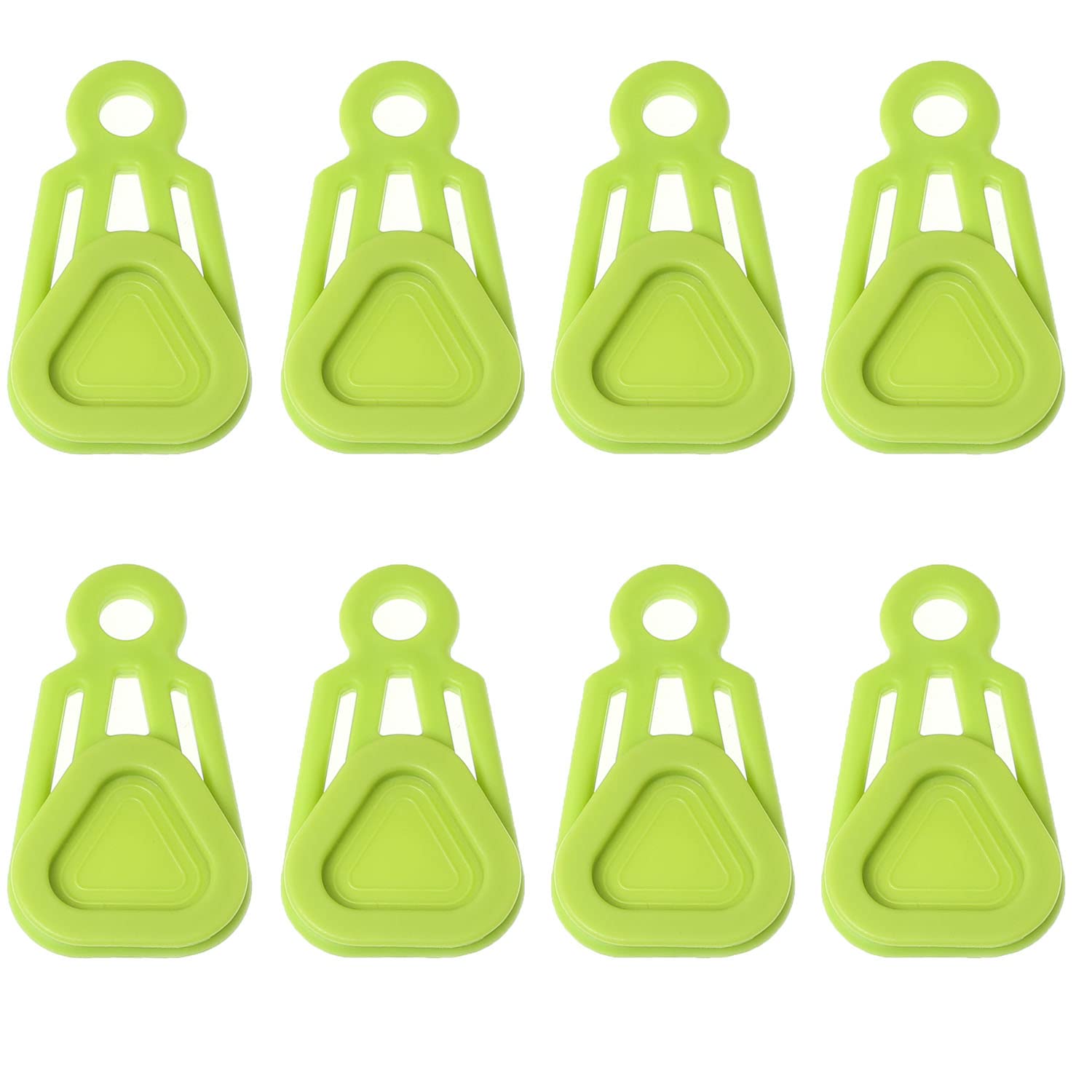 RLECS 8pcs Tarp Grabbers Movable Tarp Clips Green Plastic Tent Snaps ...