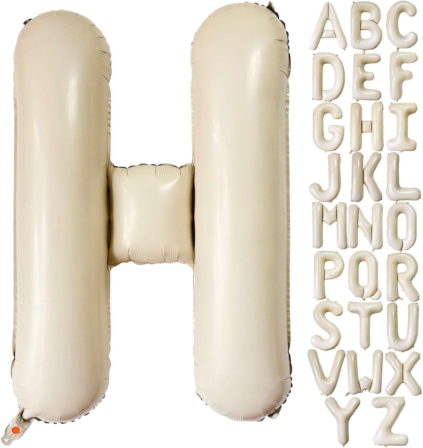 Amazon.com: Cream White Letter H Balloons, 40 Inch Giant Letter ...