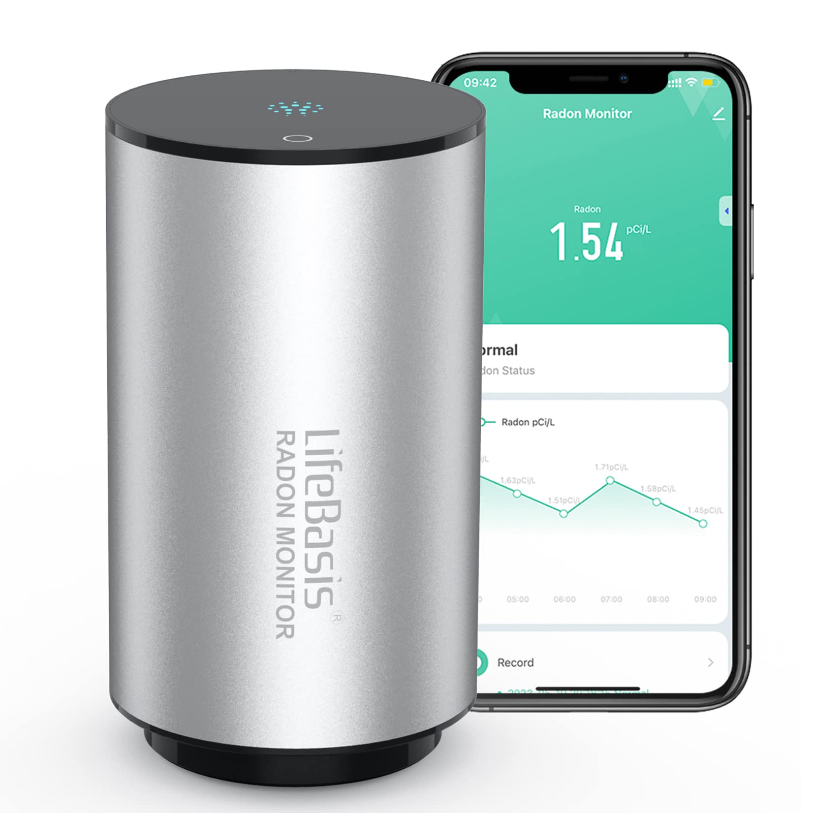 Life Basis Radon Detector for Home, Smart Radon Monitor Fast Capture of ...
