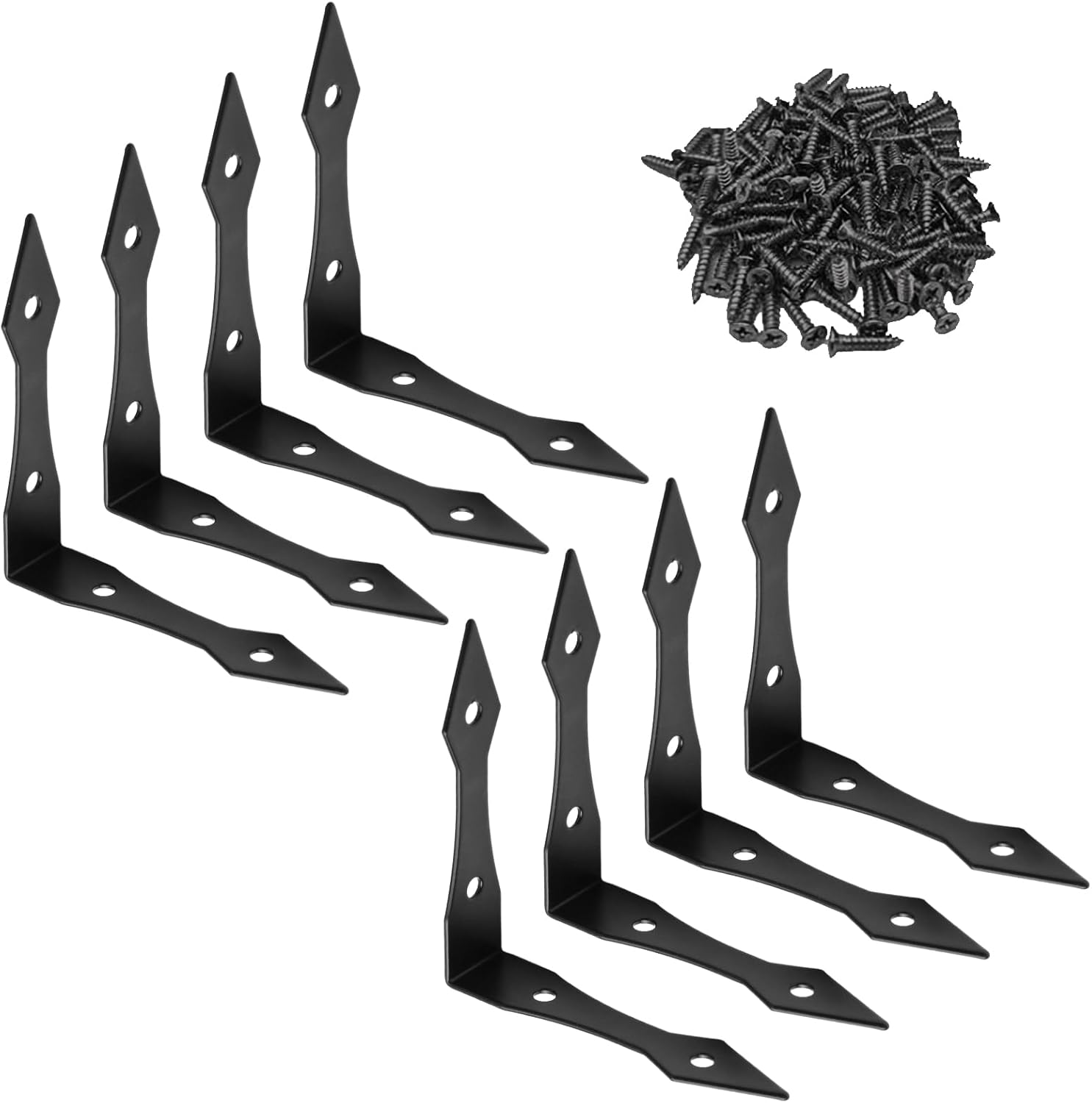 MOROBOR 8PCS Gate Corner Brace Bracket No Sag Kit Fence Gate Kit for ...