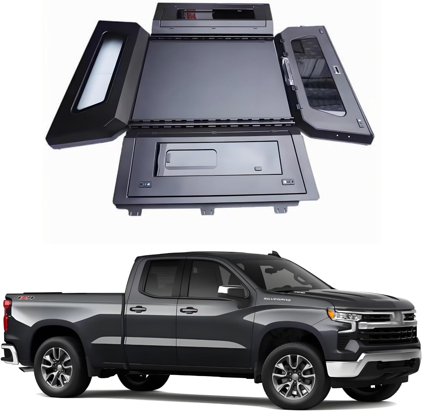 Amazon.com: EJCINO Tonneau Cover Pickup Truck Topper Bed Cap Canopy for ...