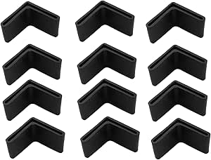 LQ Industrial 12pcs L Shaped Black Rubber Angle Iron Caps 50x50mm ...