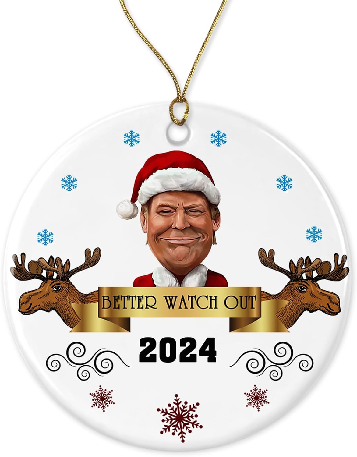 Amazon.com: NSSMGifts Better Watch Out 2024 - Funny Trump Christmas ...