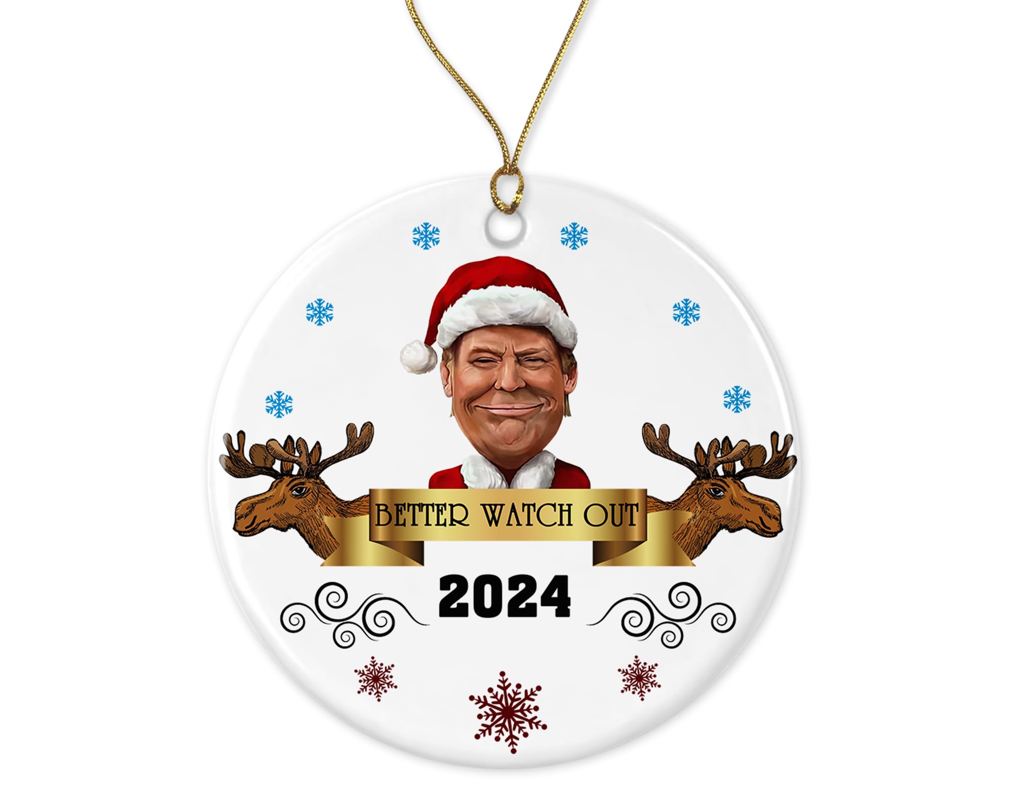 Amazon.com: NSSMGifts Better Watch Out 2024 - Funny Trump Christmas ...