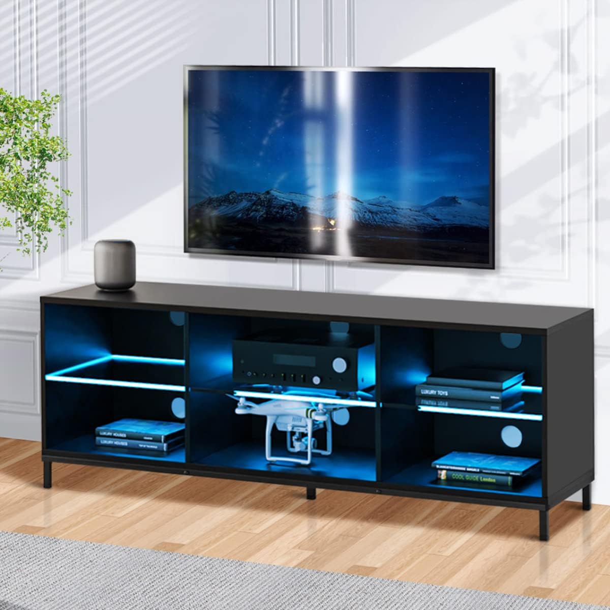 Amazon.com: Hommpa LED TV Stand for TVs up to 65 Inch Modern ...