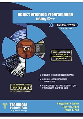 Object Oriented Programming using C++ for MSBTE I Scheme (III - CO/CM/CW - 22316) eBook ...