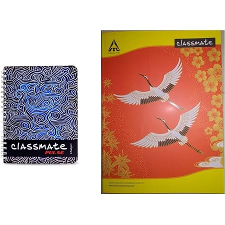 Classmate Pulse 6 Subject Notebook - Unruled, 300 Pages, Spiral Binding ...