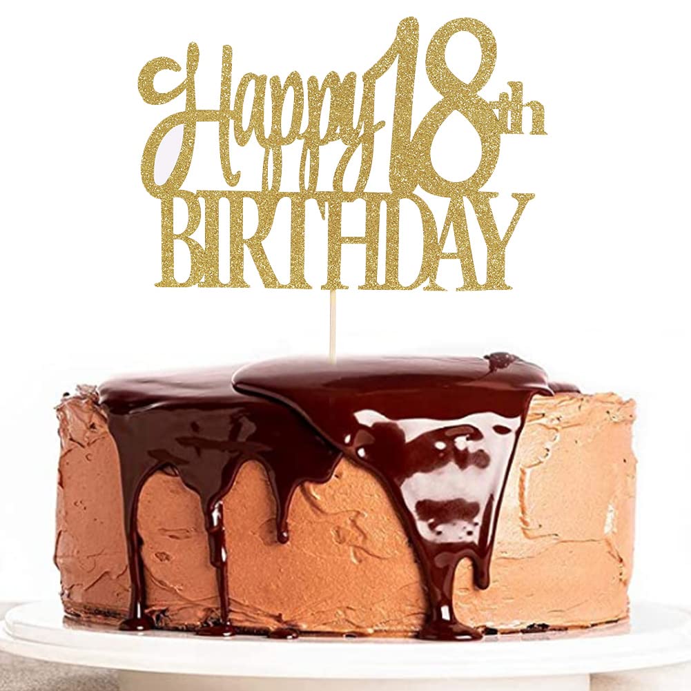 Buy Happy 18th Birthday Cake Topper - Happy 18th Birthday Cake Topper ...
