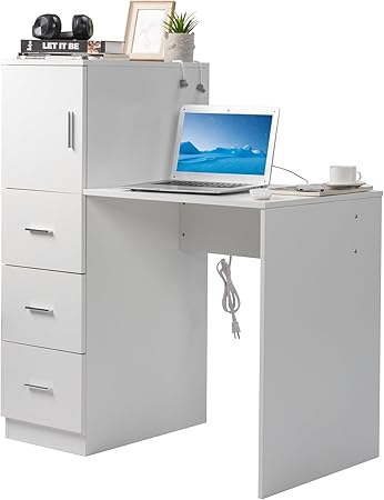 Amazon.com: Computer Home Office Desk with File Cabinet Drawer Storage ...