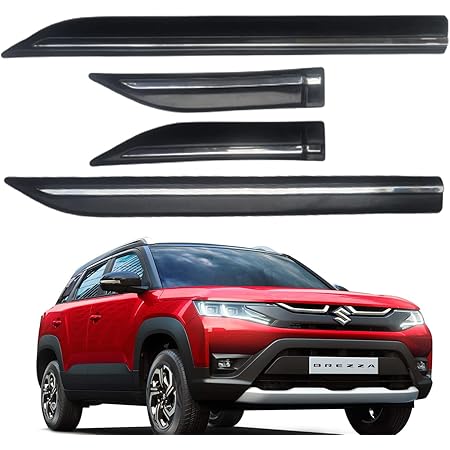 Door Sill/Foot Step Stainless Steel Plates with Maruti Suzuki Brezza ...