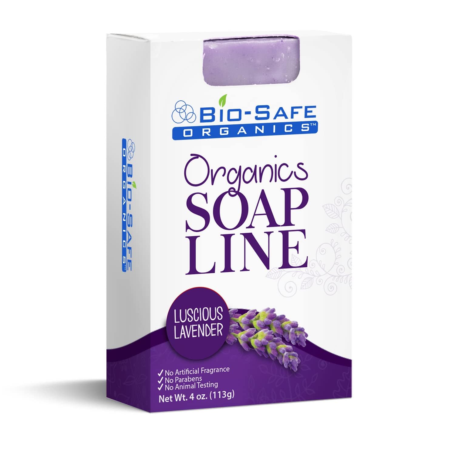 Amazon.com : Bio-Safe Organics Luscious Lavender Organic Soap | 100% ...