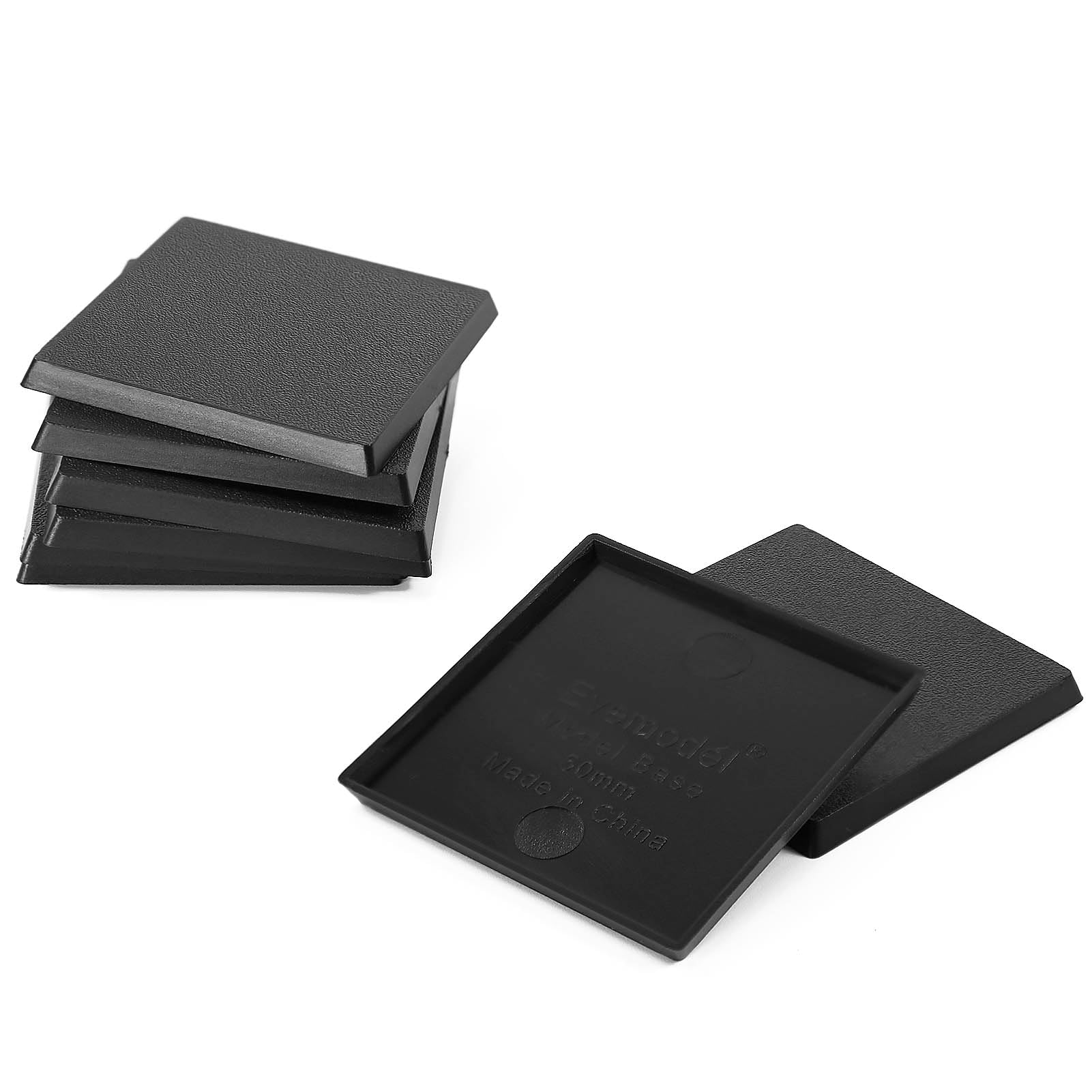 Amazon.com: Evemodel Model Square Bases Plastic Black for Wargame ...