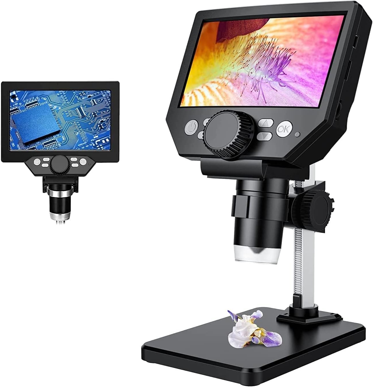 LCD Digital Microscope,4.3 Inch 1080P 10 Megapixels,1-1000X ...