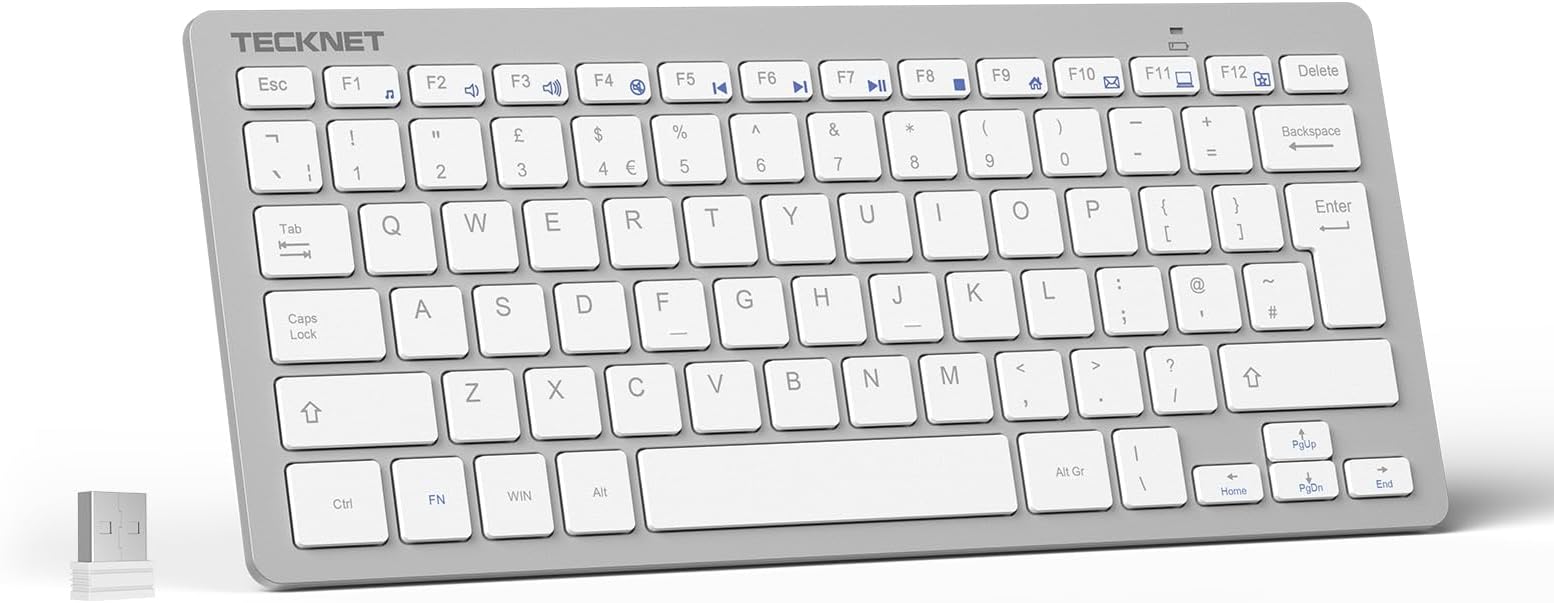 Amazon.com: Arteck Teclado inalámbrico 2.4G Teclado inalámbrico ultra ...