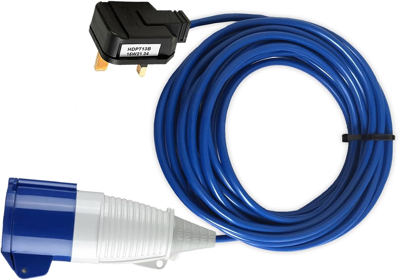 13A PLUG TO 32A BLUE SOCKET EXTENSION LEAD 1M 3M 5M 10M 15M 20M 25M ...
