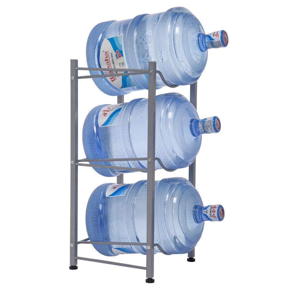 Water Bottle Storage Rack, 3-Tier Water Cooler Jug Rack Stainless Steel ...