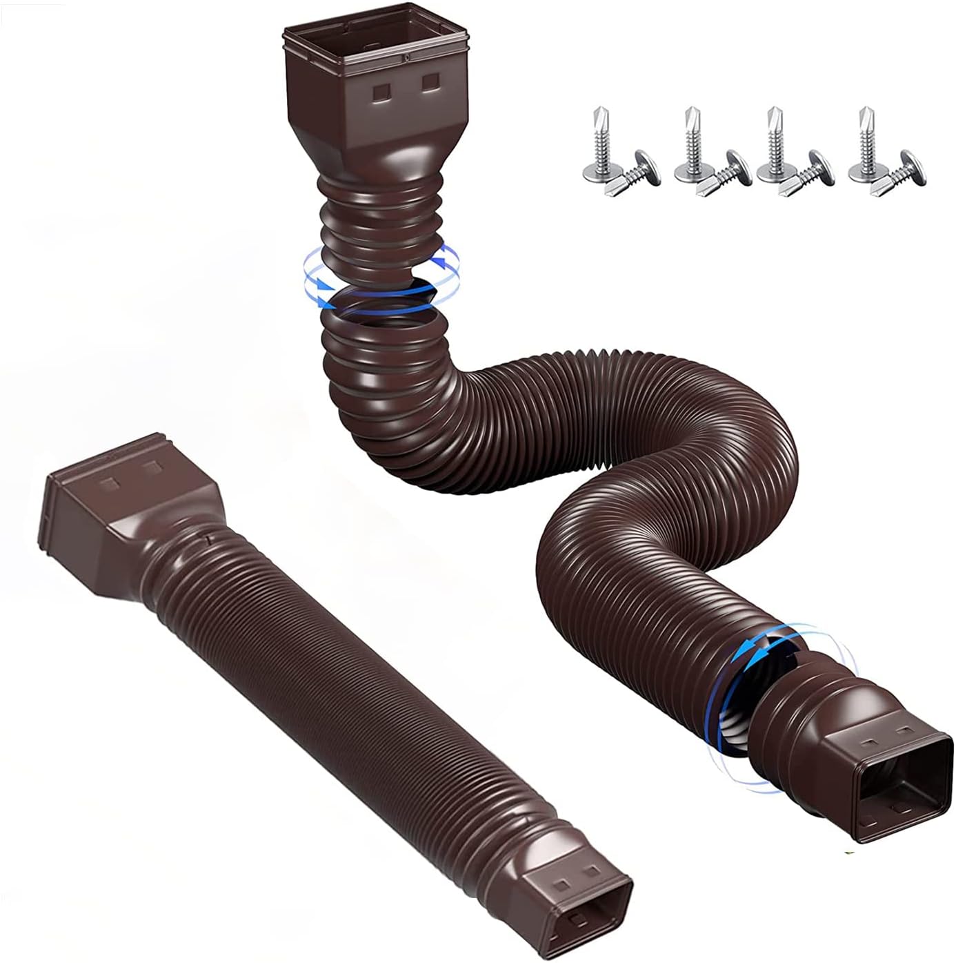 Amazon.com : Tobepico 2 Pack Rain Gutter Downspout Extensions Flexible ...