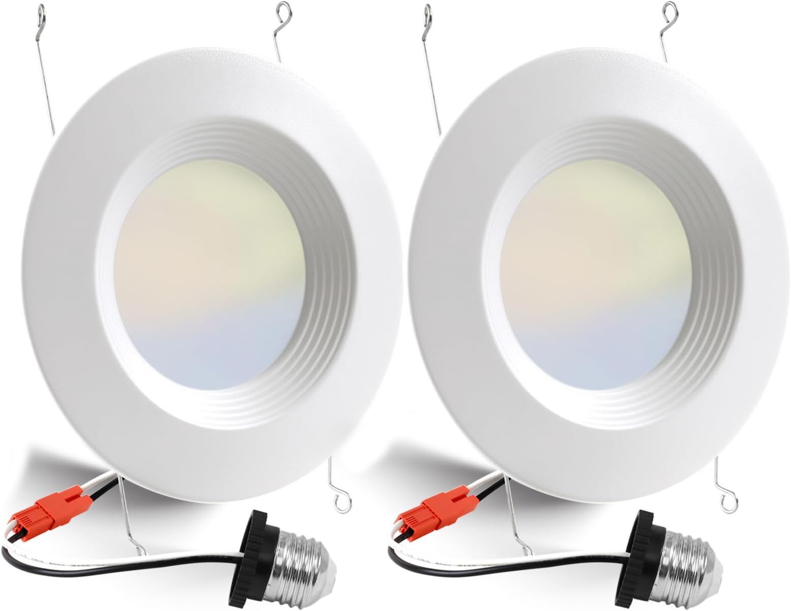 2 Pack 5/6 Inch 5CCT LED Recessed Light Retrofit, 2700K/3000K/4000K ...
