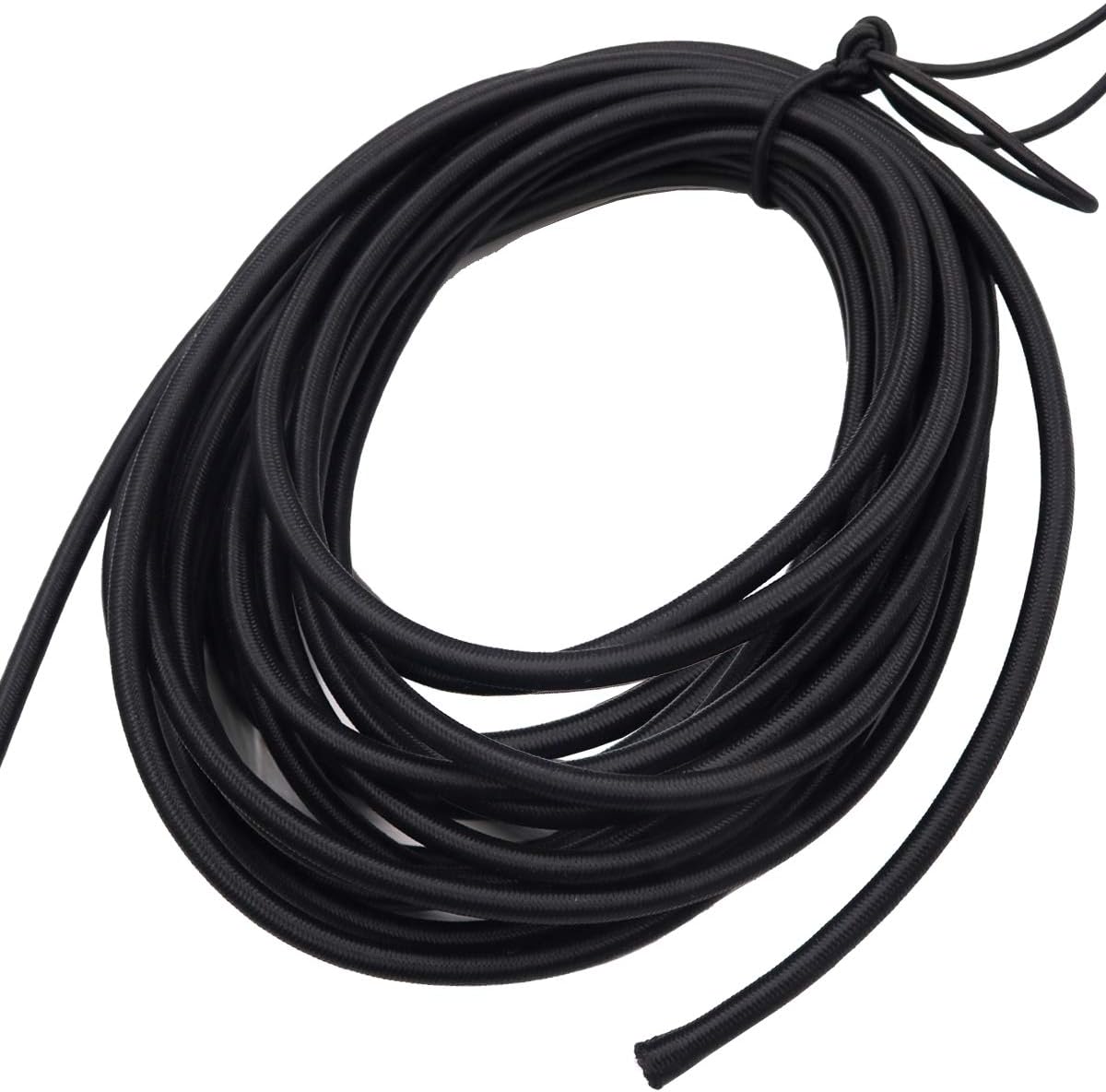 EKEV 1/4" × 25 ft Elastic Shock Cord Bungee Ropes - Black Heavy ...