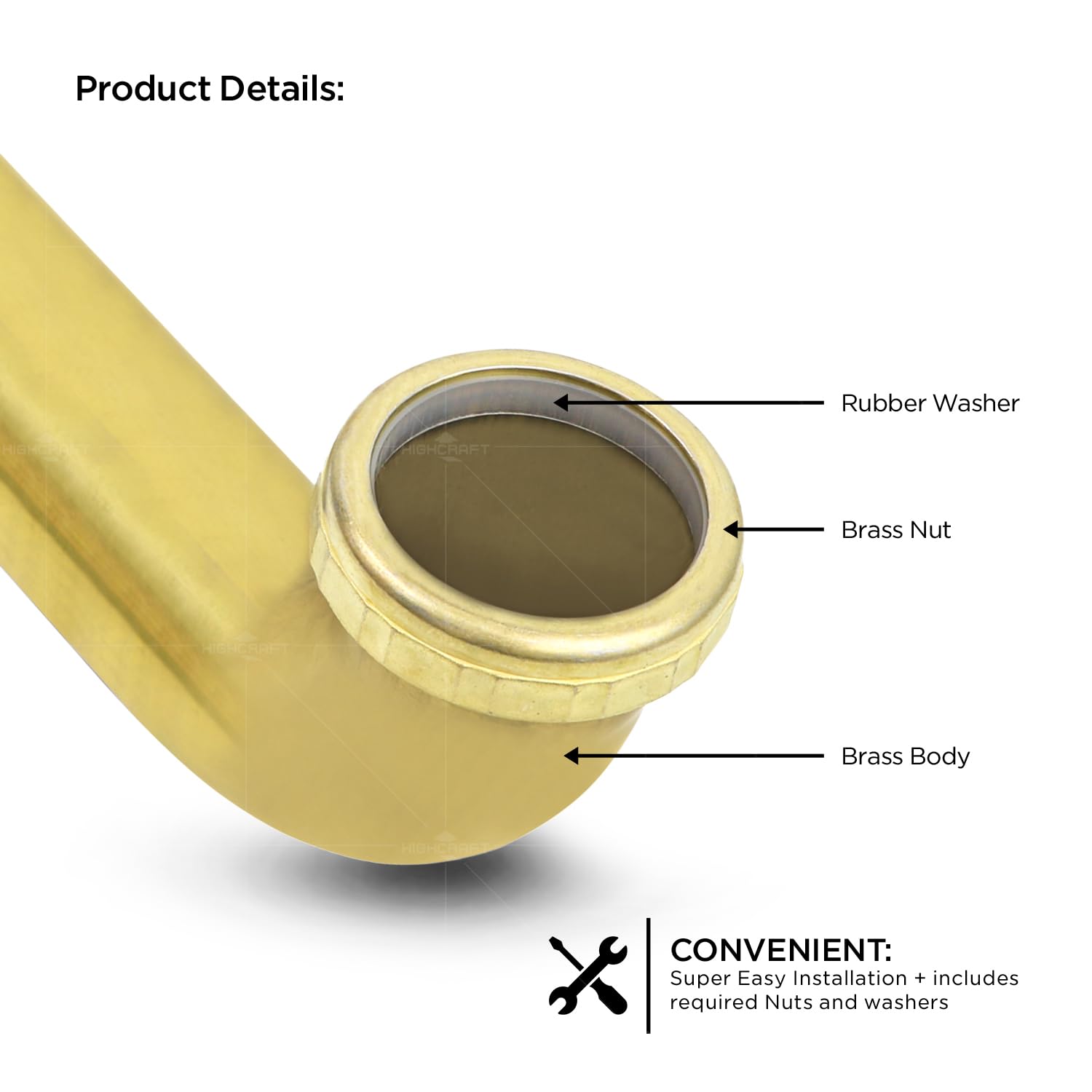 Snapklik.com : Flexcraft 21924 Slip Joint Waste Bend For Tubular Drain ...