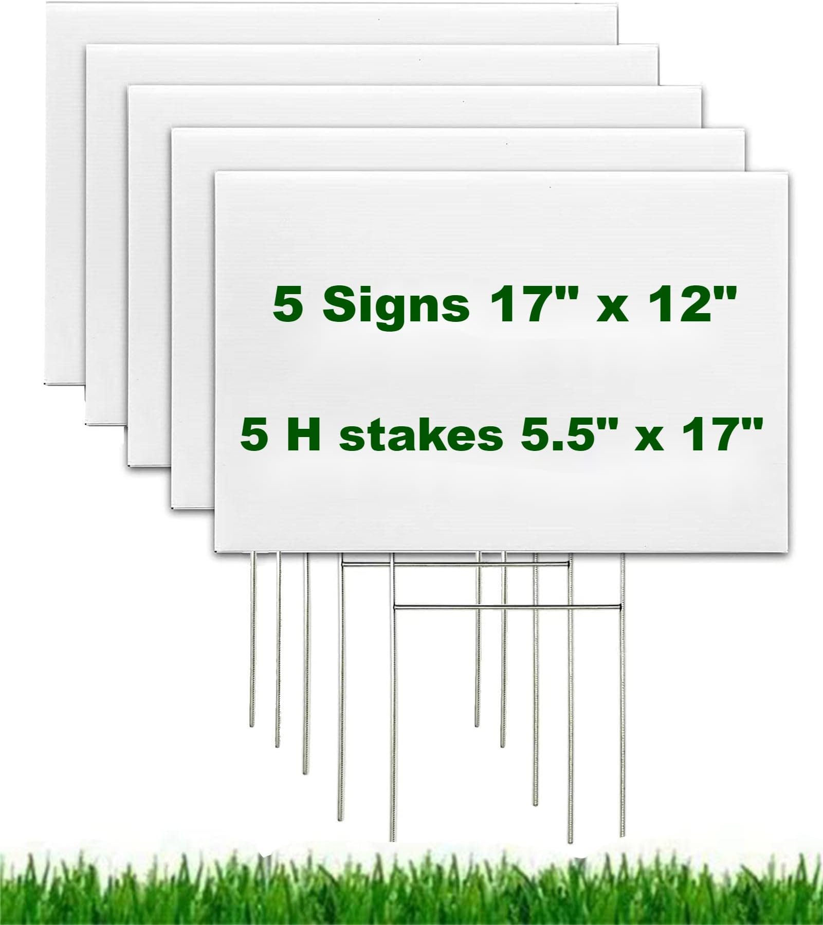 Amazon.com : 10 Pack 18'' x 12'' White Corrugated Plastic Sign Blank ...