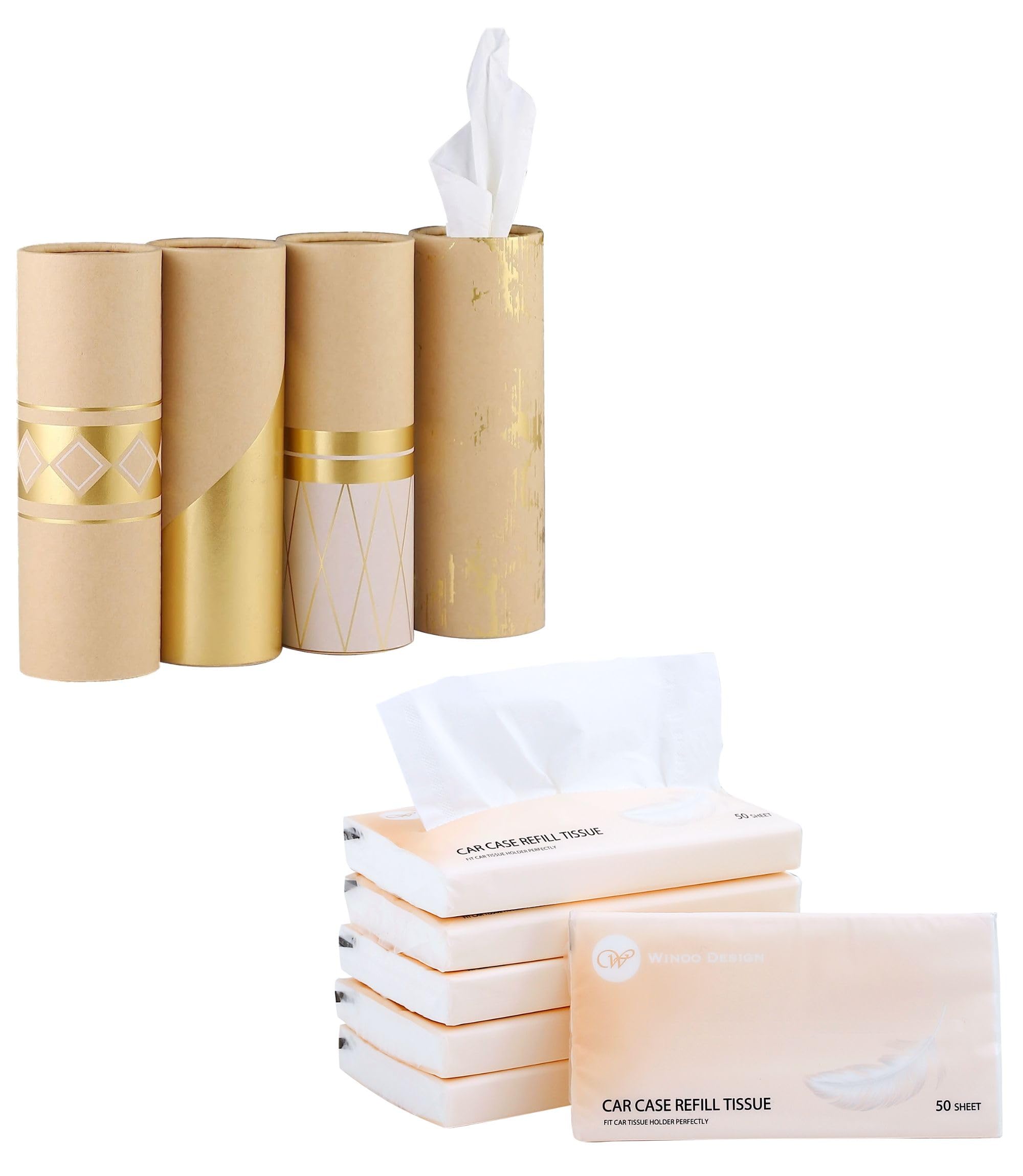 Amazon.com: Bundle - Car Tissue Holder with Facial Tissues Refills ...