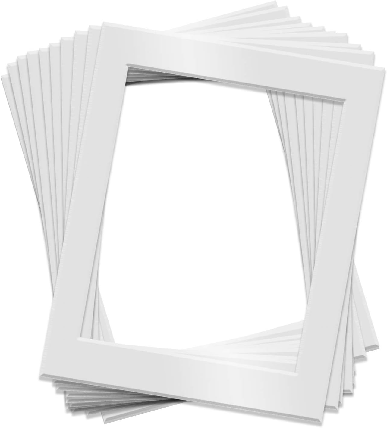 15 Pack White Pre-Cut 5x7 Picture Mat, White Picture Mounts Photo ...