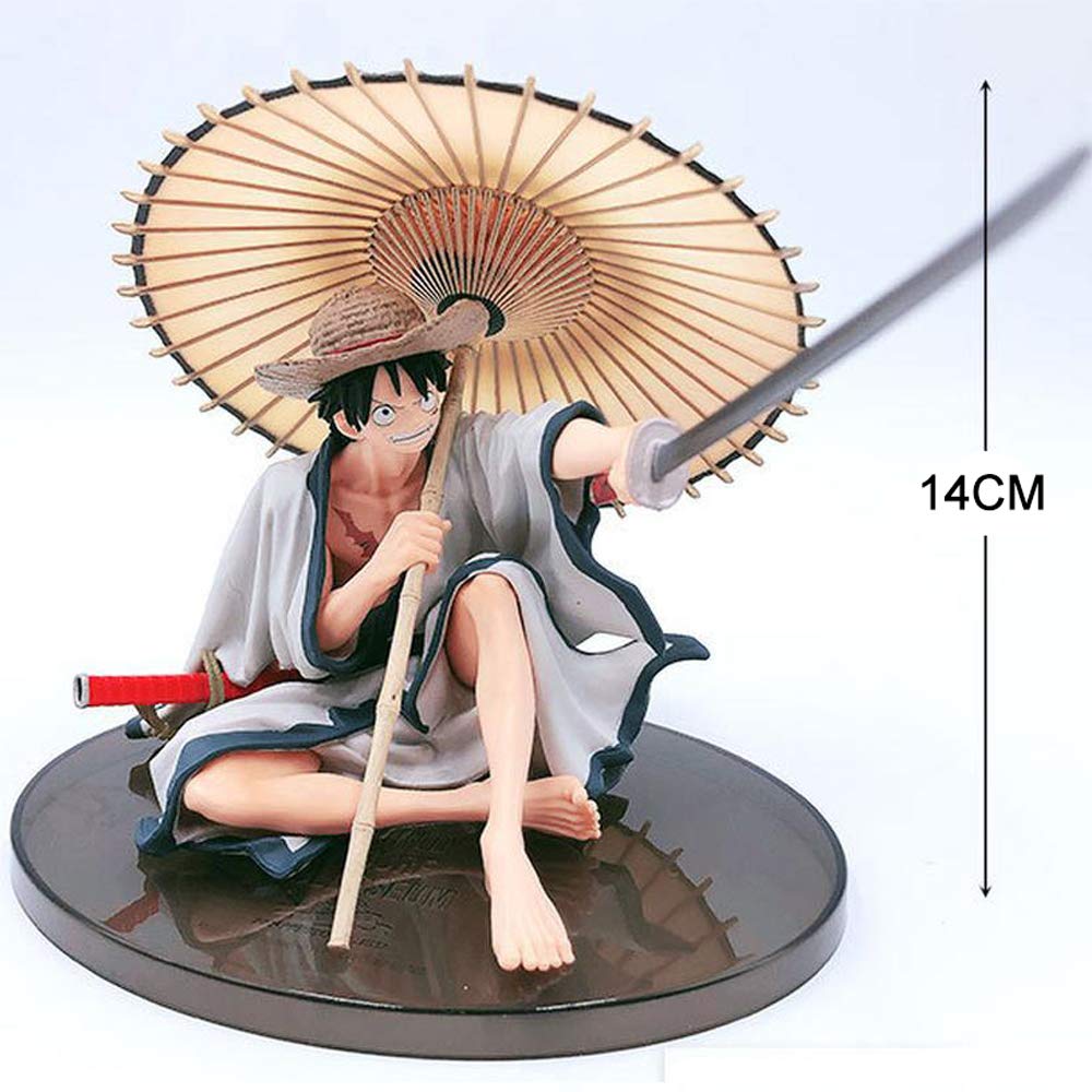 One Piece Umbrella Luffy Samurai Kimono Sitting Position Animated ...
