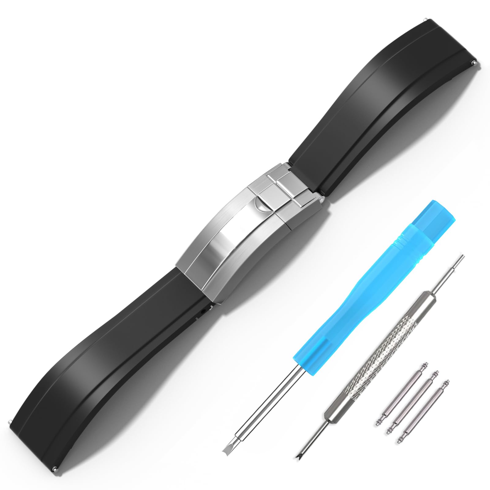 Amazon.com: RBIPO 20mm Rubber Watch Band for Rolex Submariner Ghost ...