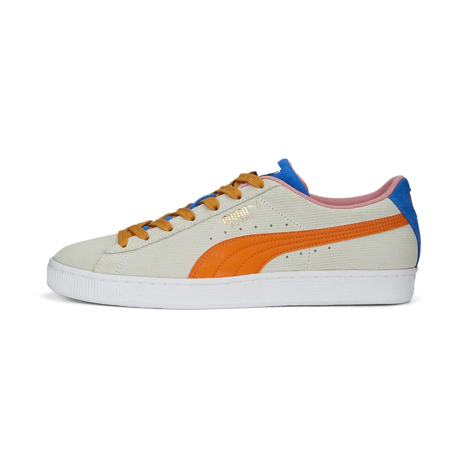 Buy Puma Unisex-Adult Suede Cord White-Team Royal-Rickie Orange Sneaker ...