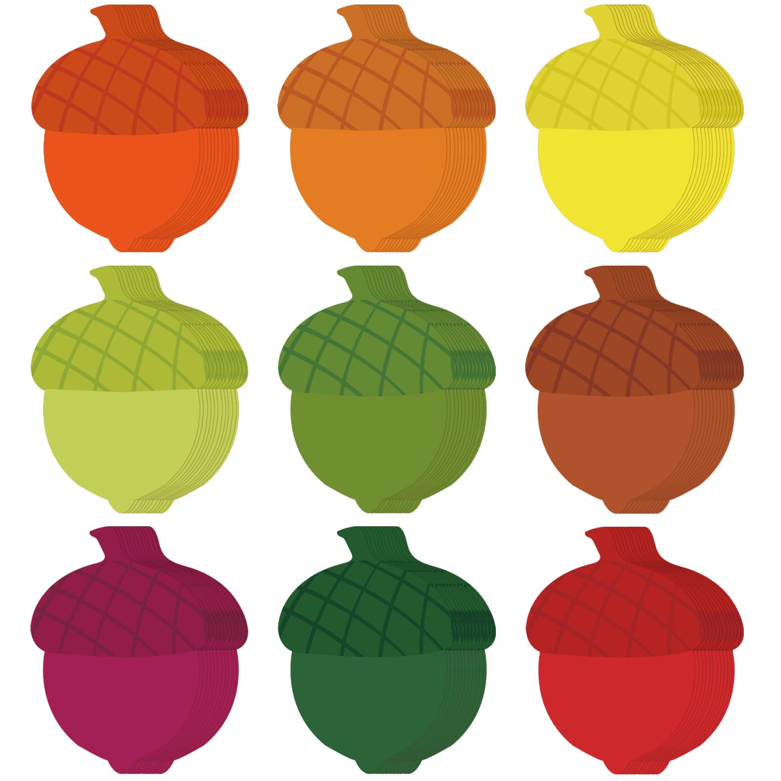 Snapklik.com : 108 Pcs 3.9 Inch Thanksgiving Paper Cutouts Acorn ...