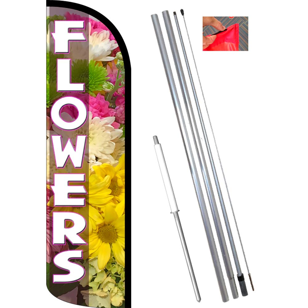Amazon.com : Premium Windless Feather Flag Bundle L : Patio, Lawn & Garden