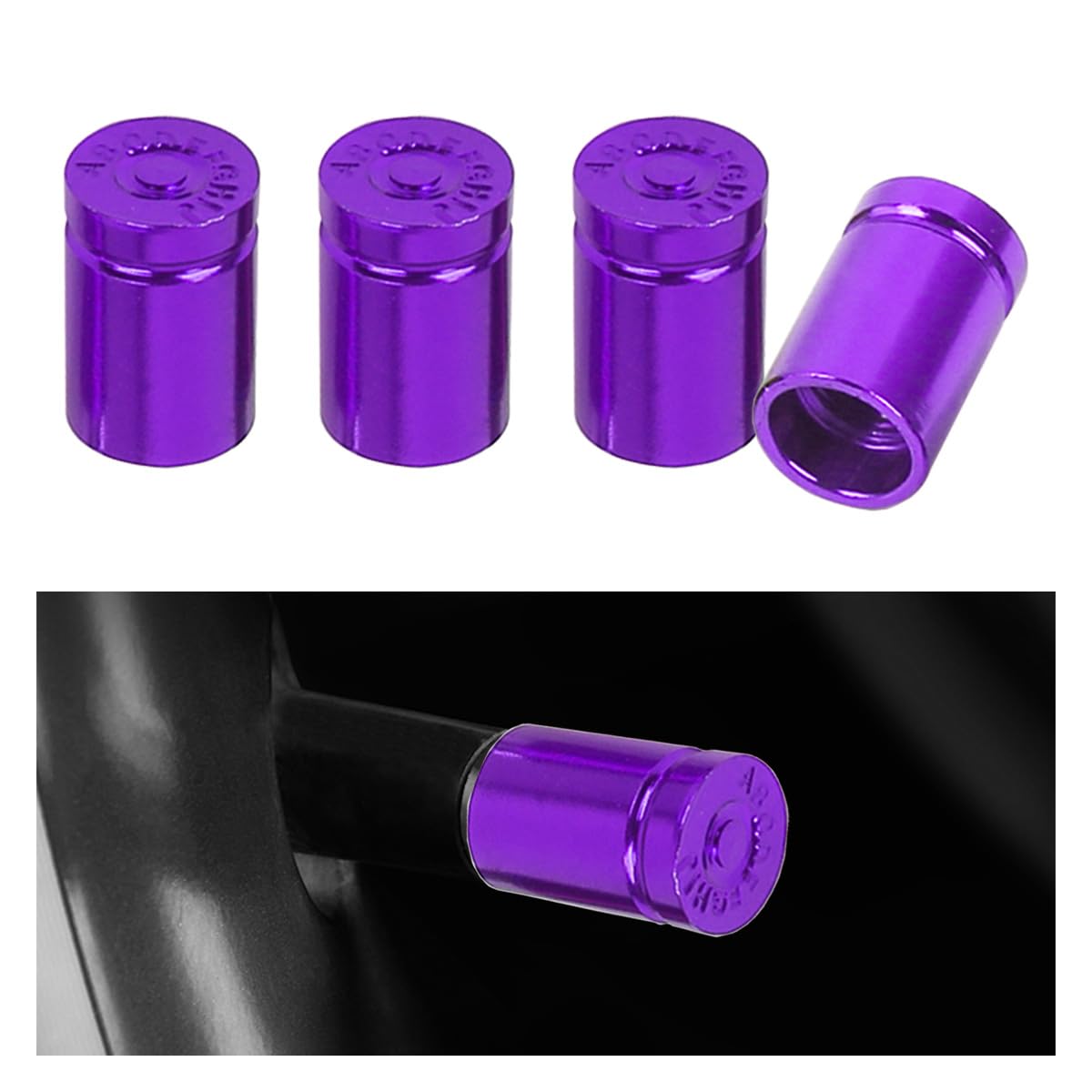 Amazon.com: 4PCS Bullet Shaped Tire Valve Stem Caps, Dustproof ...