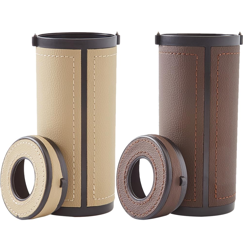 Amazon.com: FAVOMOTO 2Pcs Tissues Cylinder Cover-Car Tissue Tube-PU ...