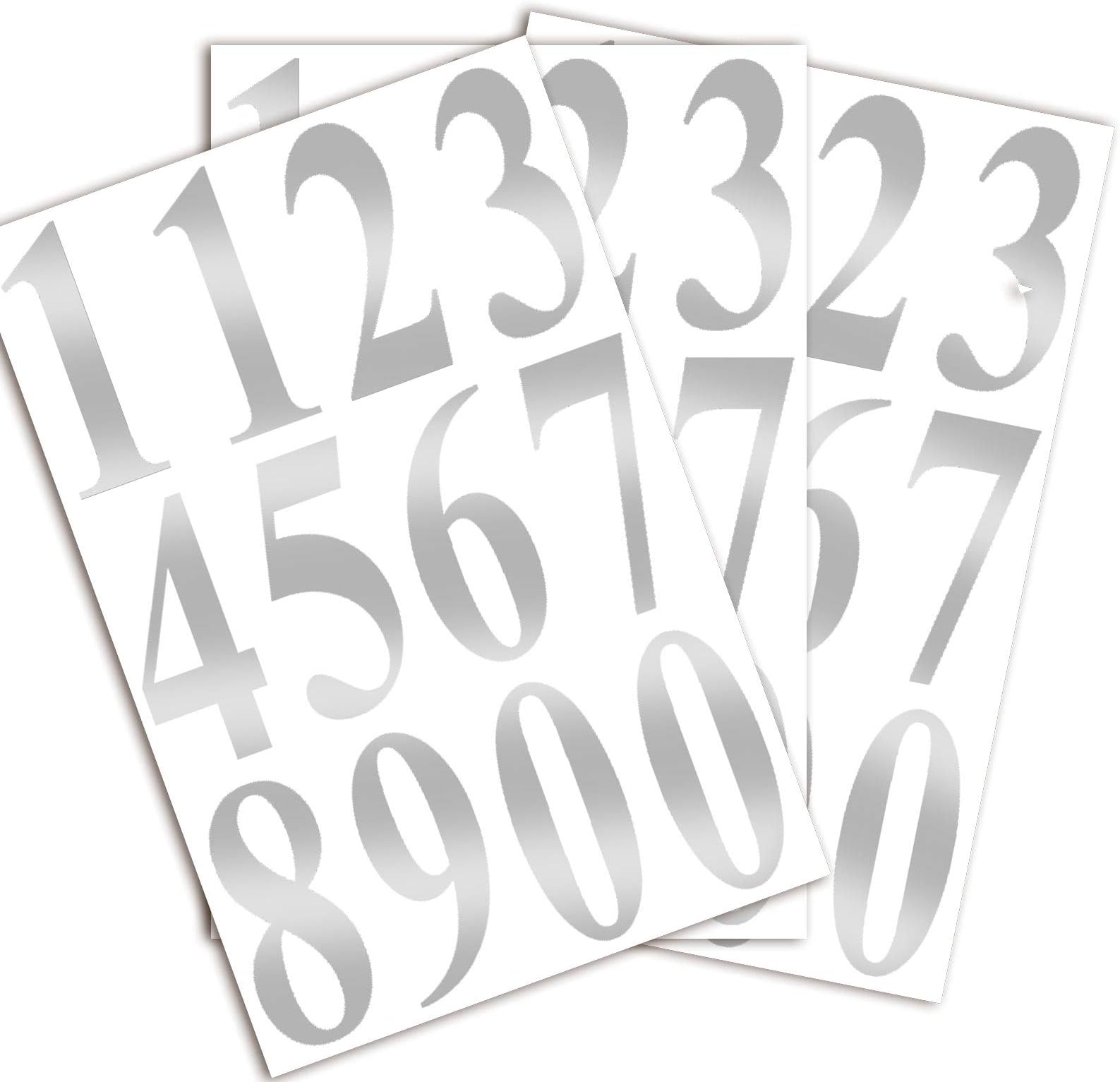 Amazon.com: 50 PCS Reflective Mailbox Numbers Sticker - (5 Sets,0-9 ...