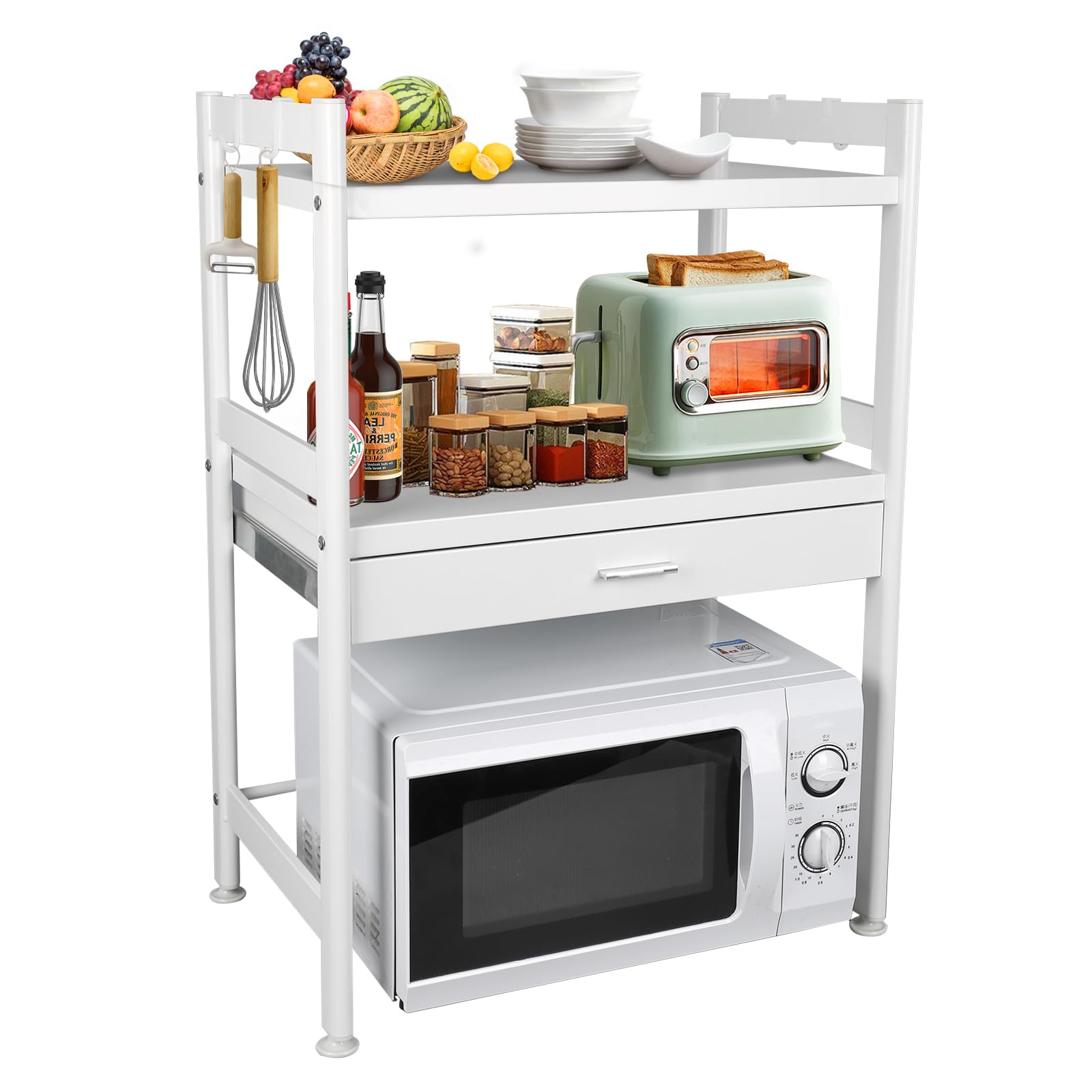Amazon.com: WHXGG 3 Tier Microwave Oven Rack, Extendable Microwave ...