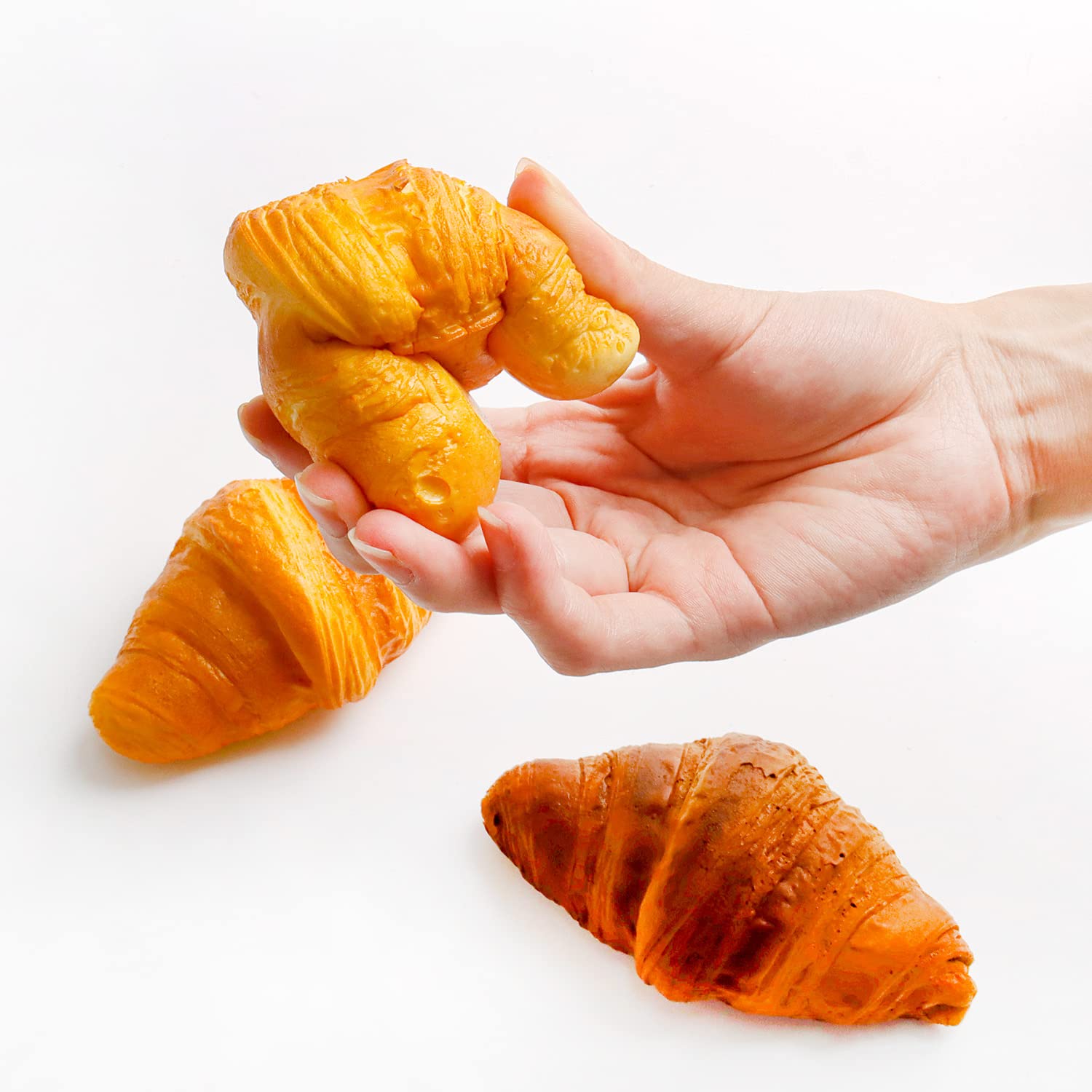 Snapklik.com : 4 Pcs Artificial Croissant Rolls Simulation PU Fake ...
