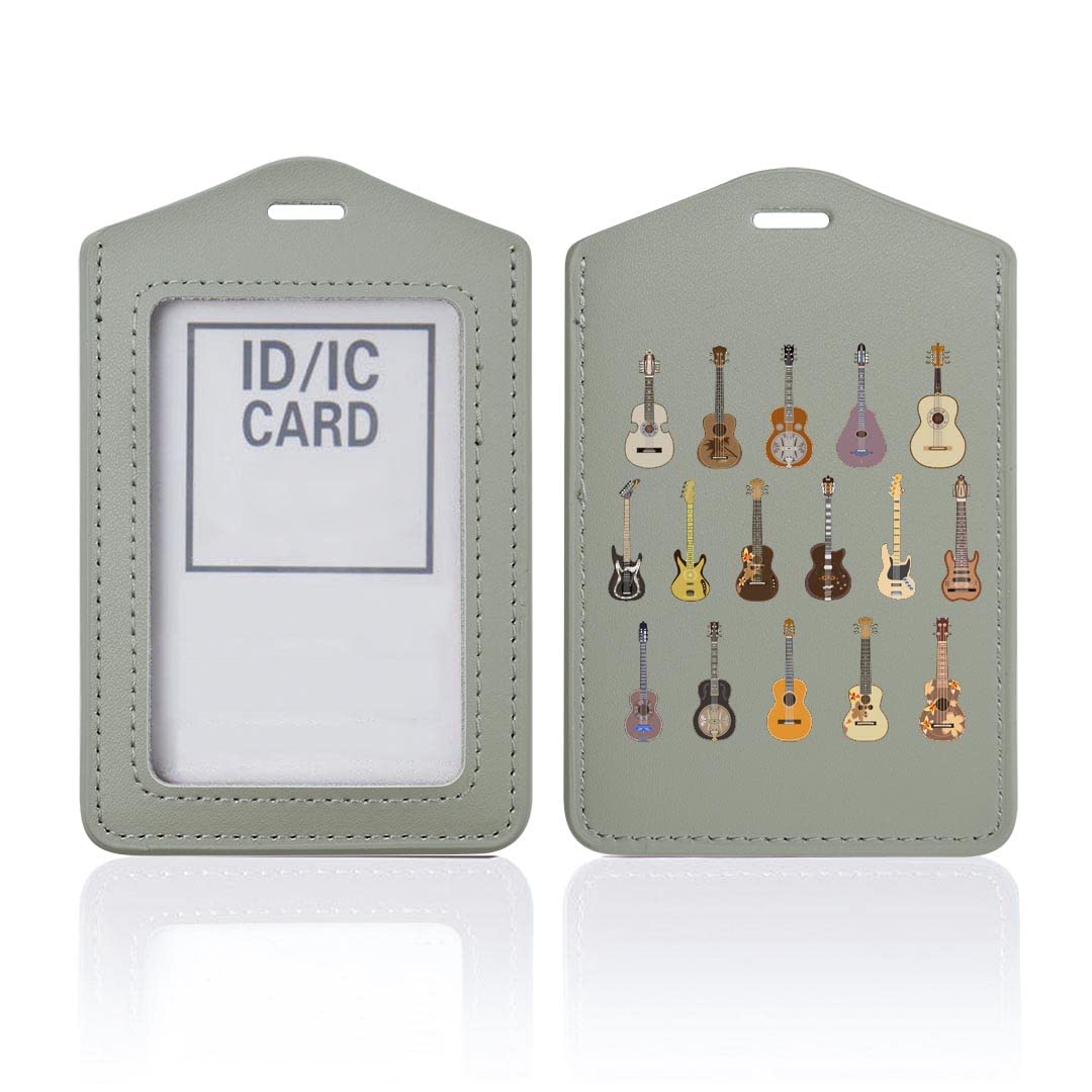 Amazon.co.jp: パスケース 定期入れ IC IDカード入れ グレー ネックストラップ付 社員証入れ 通学 通勤 passcase ギター 音楽 楽器 014362 : ファッション