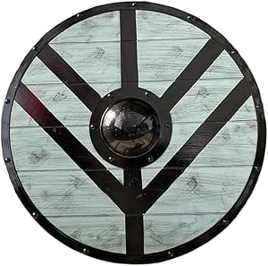 Amazon.com: Medieval Wooden Round Viking Shield, Lagertha Lothbrok ...